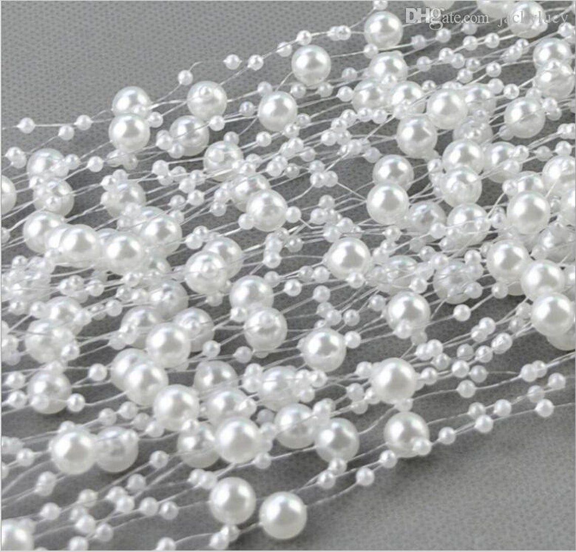 Pearl String Crystal Bead Garland 5 Meterscenterpiece - Etsy