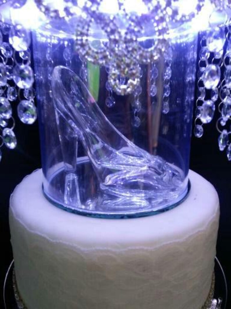 Rhinestone Glass Slipper Cake Separator – Crystal Wedding Cake Divider ...