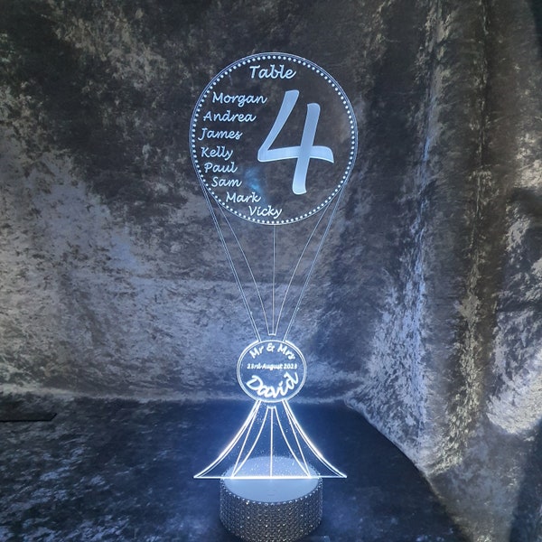 Tall Acrylic Table Numbers - Etsy