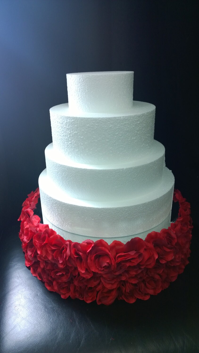 Red Rose Wedding Cake Stand Round or Square All Sizes Many - Etsy