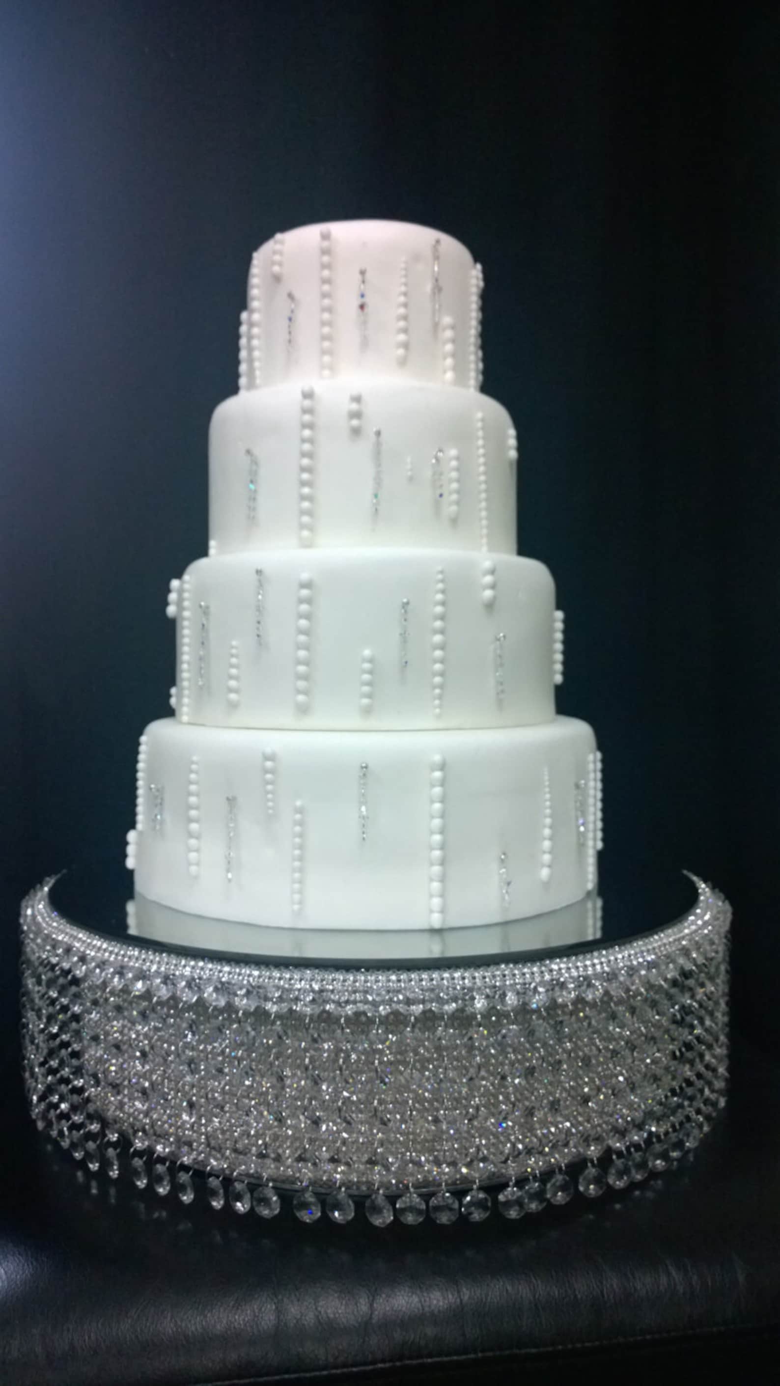 Crystal Cake Stand Crystal Rhinestone Cake Stand Forwedding - Etsy