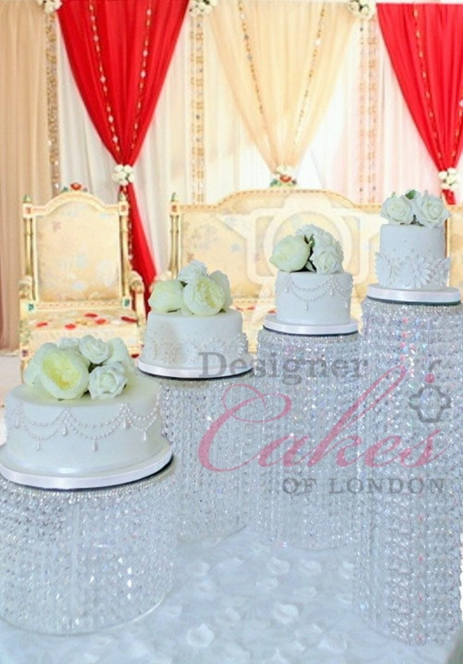 Crystal Cake Stands Cascading Style Set of 6 Tiers by - Etsy