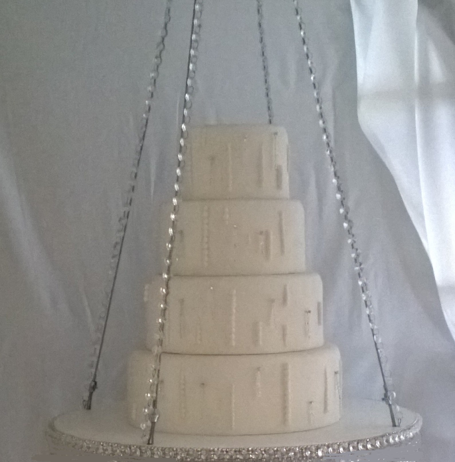 Suspended Swing Cake Platform Real Crystal Edging. Mirror - Etsy