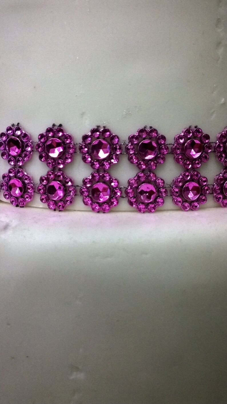 Diamante & Flower Design Cake Trim 1 Metre by Crystal Wedding - Etsy UK