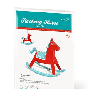 Rocking Horse Paper Toy Christmas Edition DIY Paper Craft | Etsy