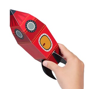 Rocket Paper Toy DIY Paper Craft Kit 3D Model Paper Figure School ...