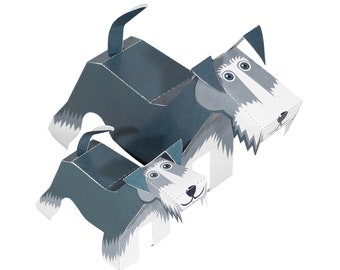 Dogs Paper Toys DIY Paper Craft Kit 3D Paper Animals 4 | Etsy