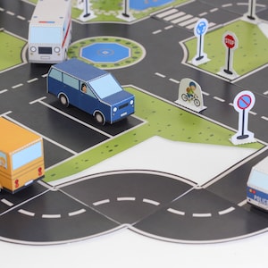 Cars Paper Toy - DIY Paper Craft Kit - Toy Car Play Mat - Etsy
