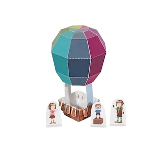 Hot Air Balloon Paper Toy DIY Paper Craft Kit 3D Paper Toy Action Toy ...