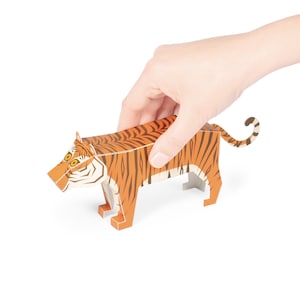 Tiger Paper Toys: DIY 3D Paper Craft Kit - Etsy