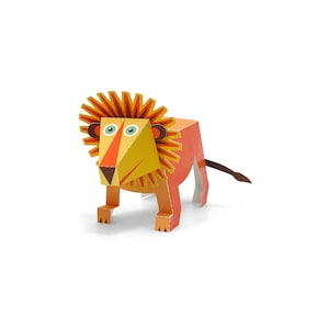 Maxi Lion Paper Toys - DIY Paper Craft Kit - 3D Paper Animals - Kids ...