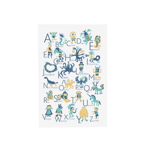 Monsters Alphabet Poster - ENGLISH - A to Z, BIG POSTER 13x19 Inches - Etsy