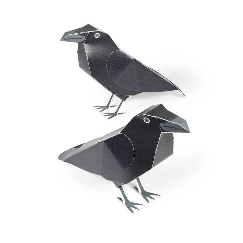 Ravens Paper Toys: DIY 3D Paper Craft Kit - Halloween Decor - Etsy