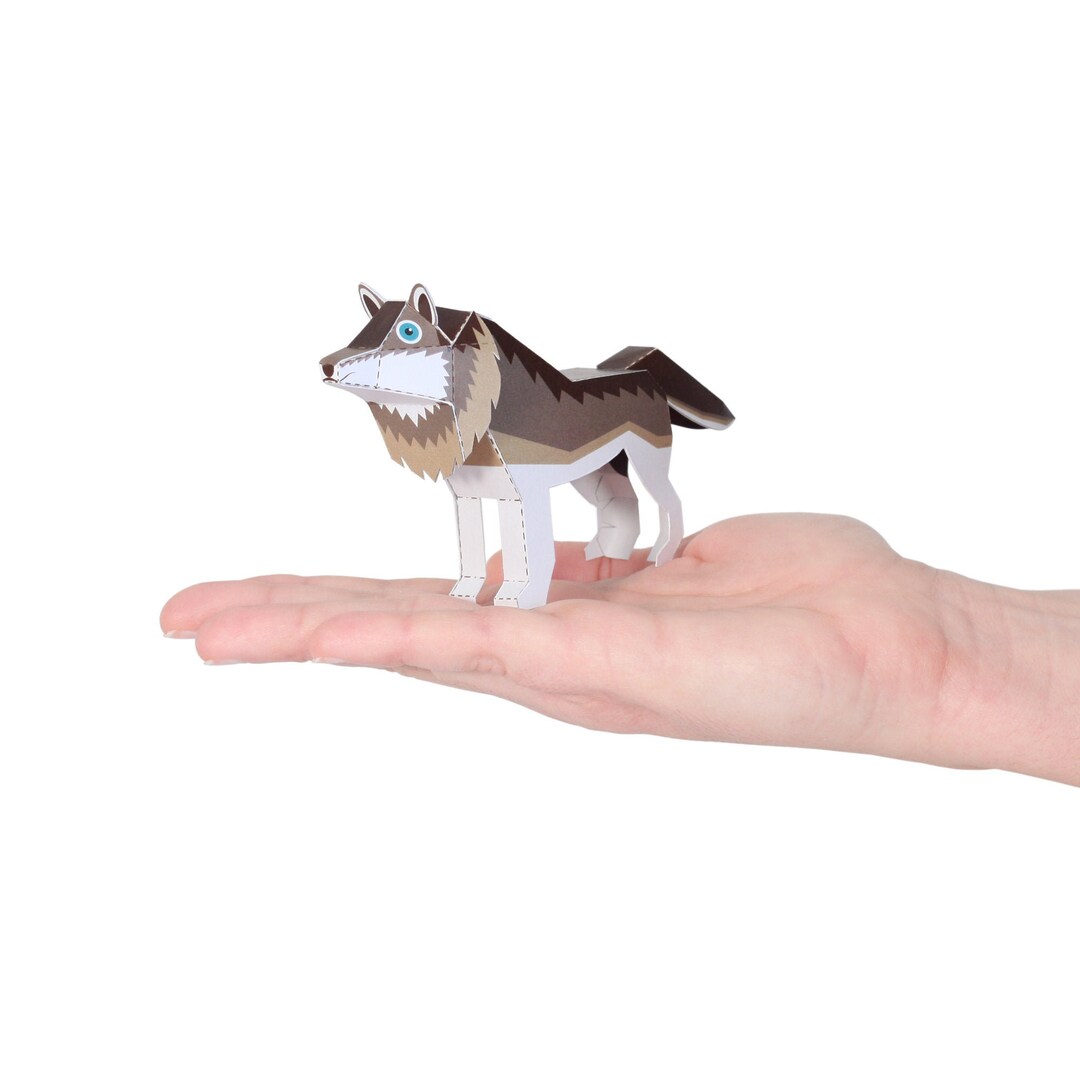 WOLF Paper Craft Postcard — TO ASSEMBLE - Etsy