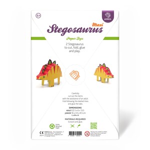 Stegosaurus Paper Toys Kit: DIY 3D Model, Kids Dinosaur Craft - Etsy