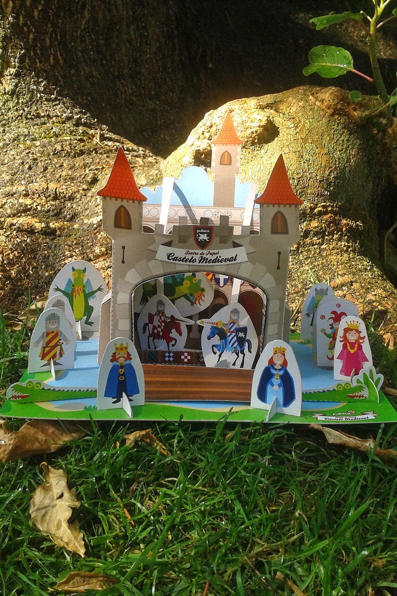 Medieval Castle Paper Theater DIY Paper Craft Kit Puppets - Etsy