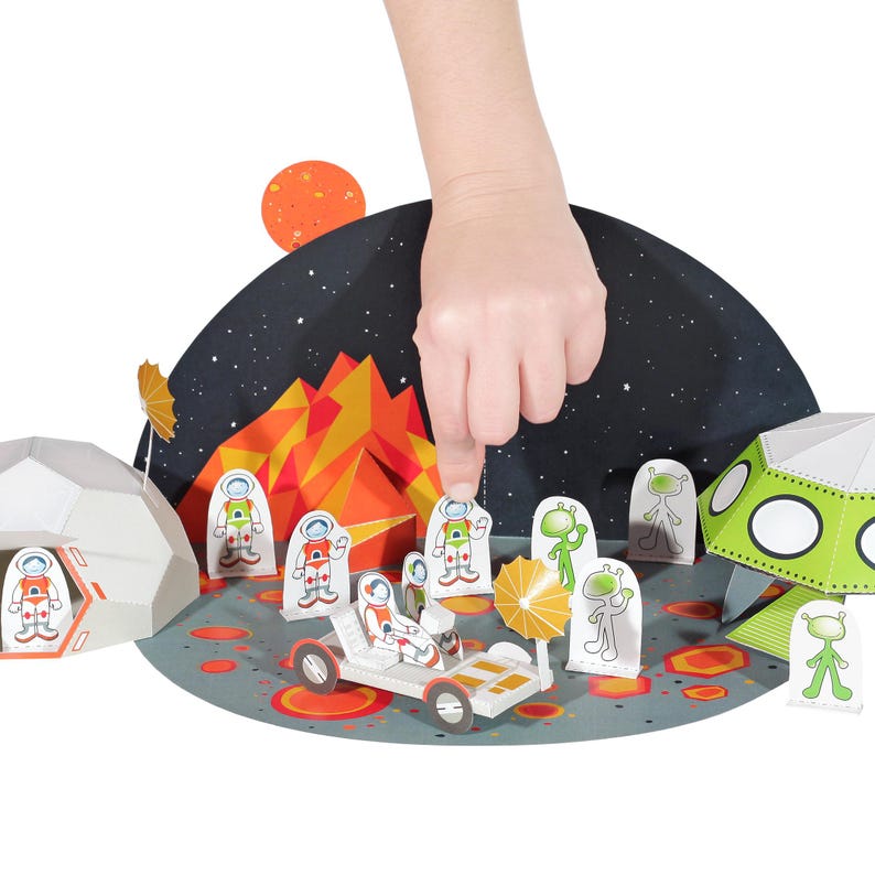 Space Paper Toy - DIY Paper Craft Kit - School Science Project - Etsy