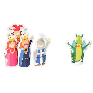Medieval Paper Finger Puppets - DIY Craft Kit Paper Toy - Birthday ...
