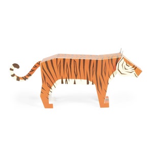 Tiger Paper Toys: DIY 3D Paper Craft Kit - Etsy