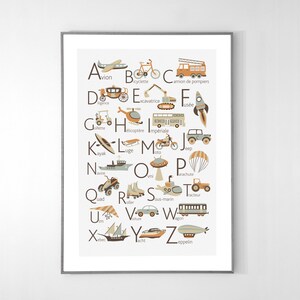 Transports Alphabet Poster From A to Z - FRENCH - BIG POSTER 13x19 ...