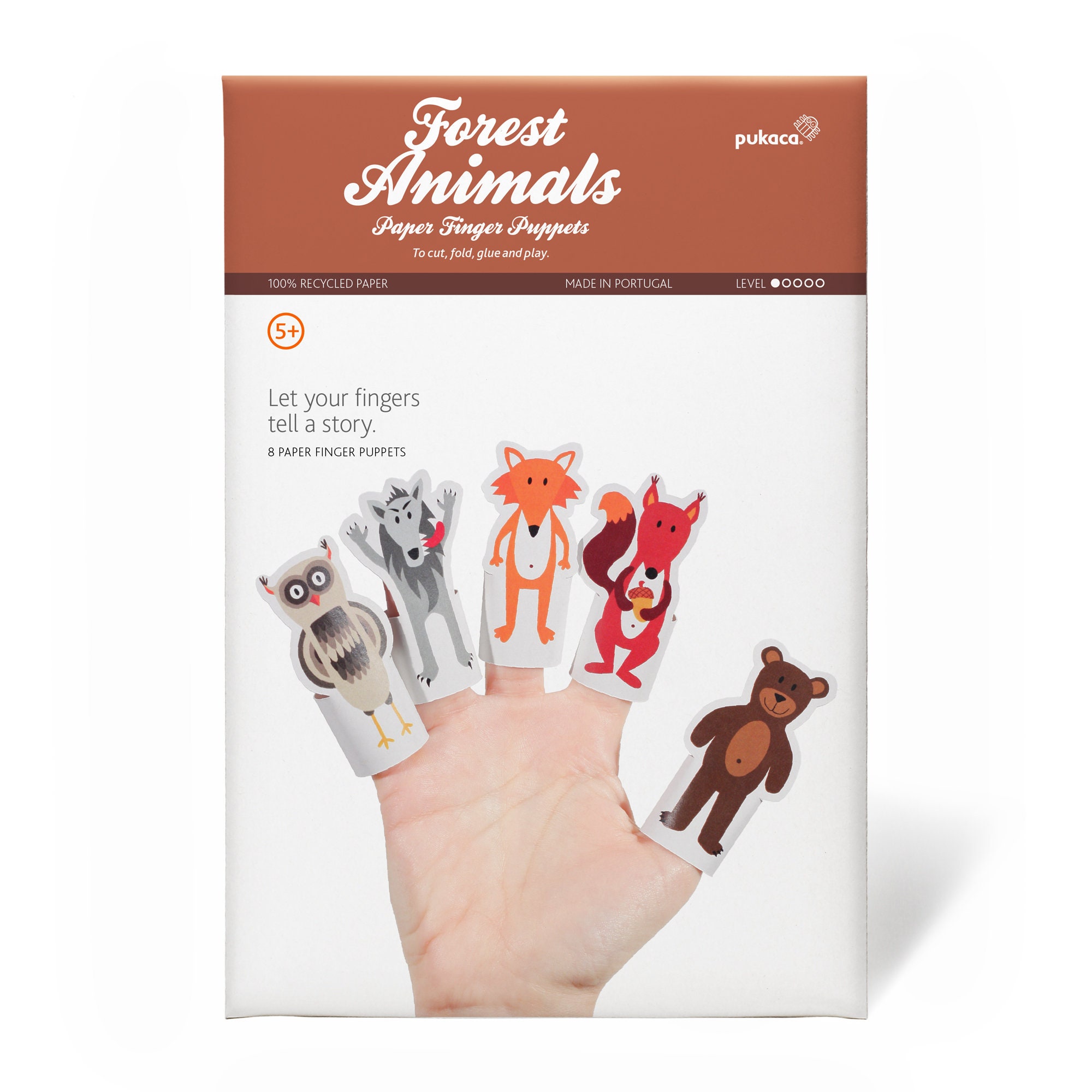 Forest Animals Paper Finger Puppets DIY Craft Kit Paper | Etsy