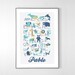 Personalized SPANISH Alphabet Poster With Animals From A to Z, BIG ...