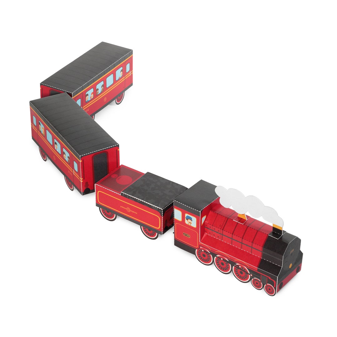 Train Paper Toy - DIY Paper Craft Kit - 3D Model Paper Figure - Etsy