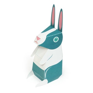 Rabbits Paper Toys - DIY Paper Craft Kit - 3D Paper Animals - Etsy