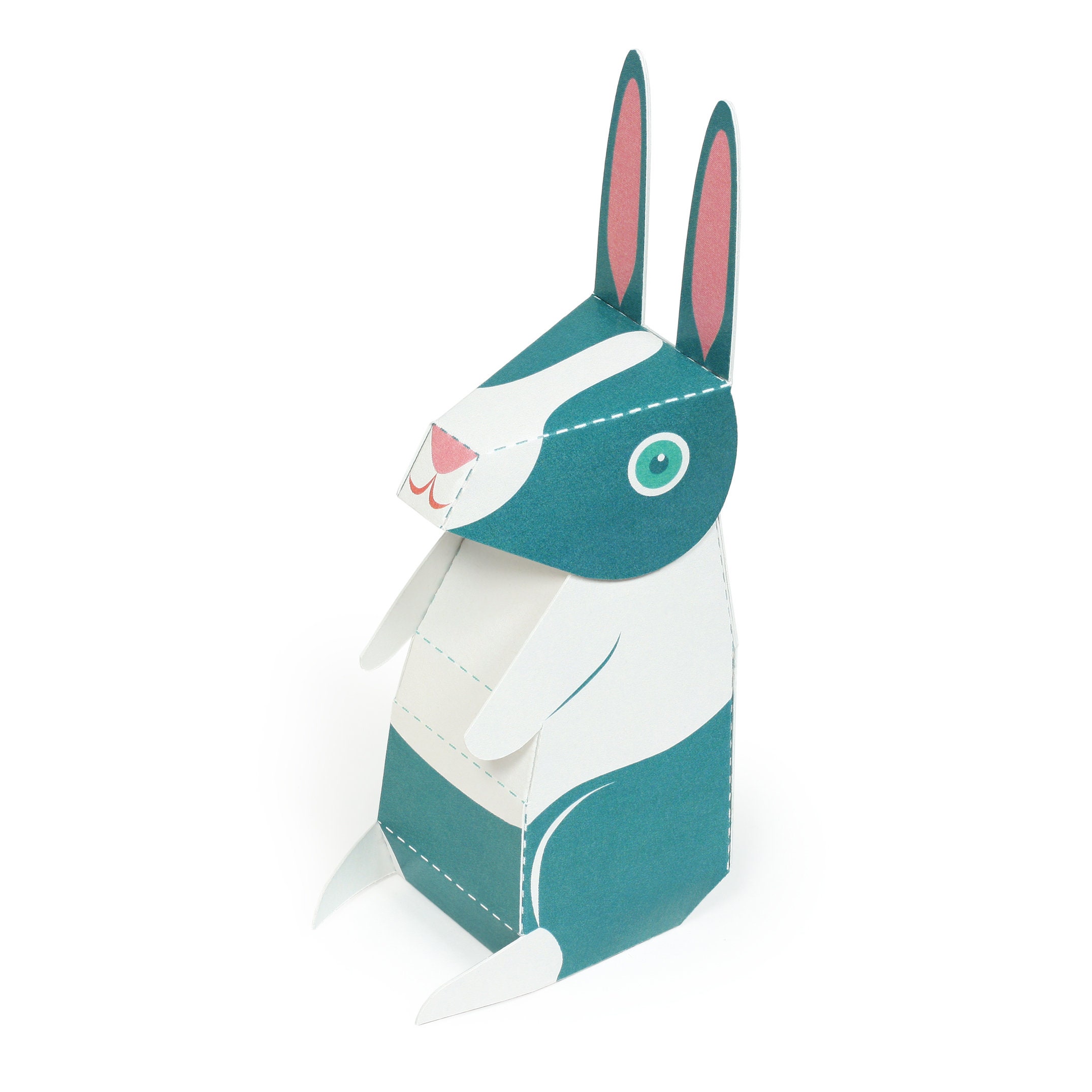 Rabbits Paper Toys DIY Paper Craft Kit 3D Paper Animals | Etsy