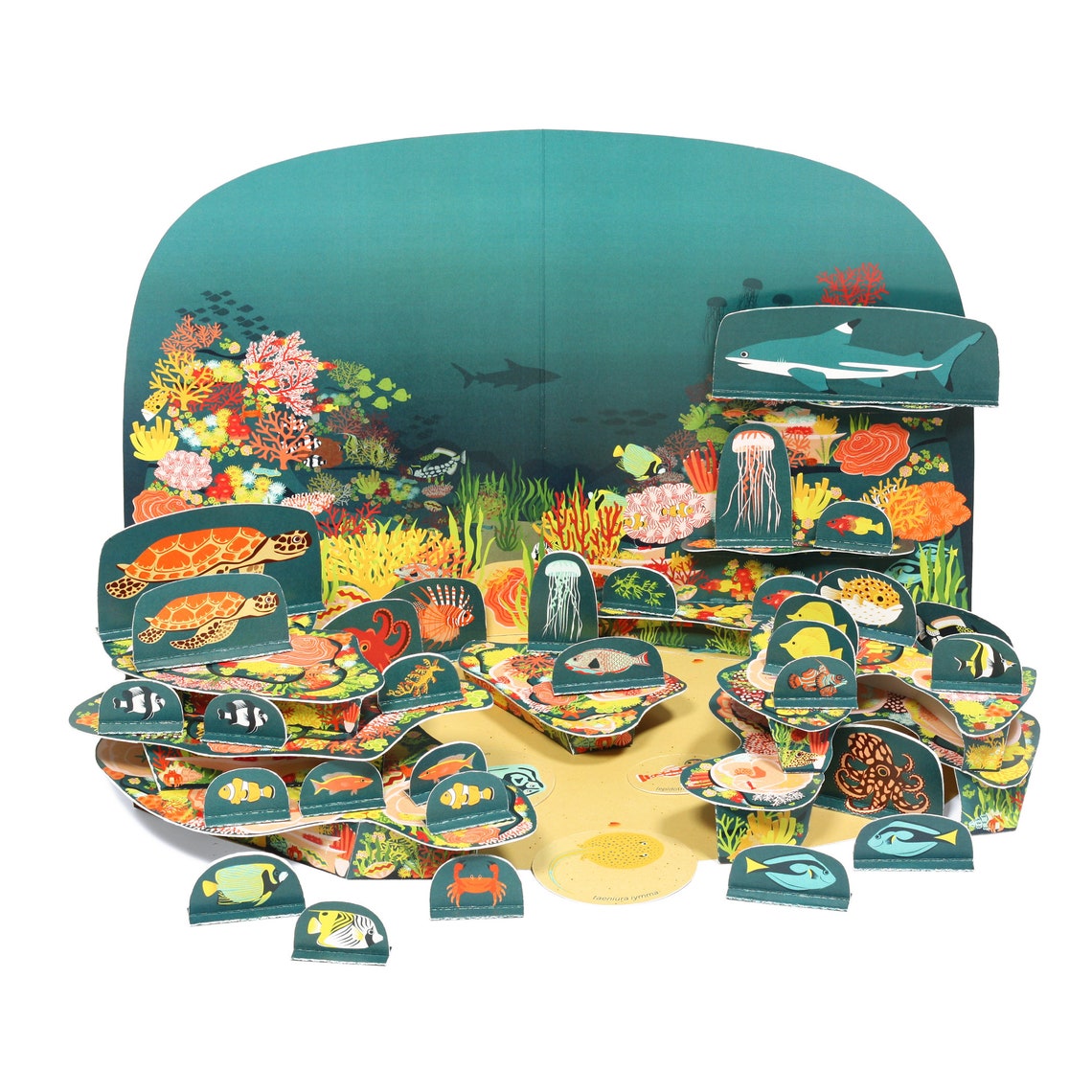 Coral Reef Paper Toy DIY Paper Craft Kit Kids Papercraft - Etsy