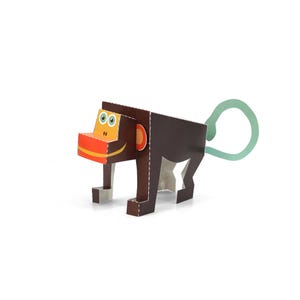 Maxi Monkey Paper Toys - DIY Paper Craft Kit - 3D Paper Animals - Kids ...