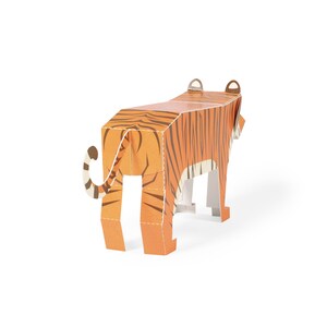 Tiger Paper Toys: DIY 3D Paper Craft Kit - Etsy