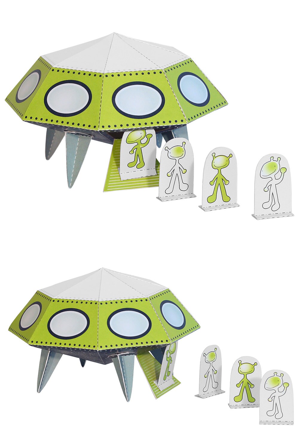 UFO Paper Toy DIY Paper Craft Kit 3D Model Paper Figure | Etsy