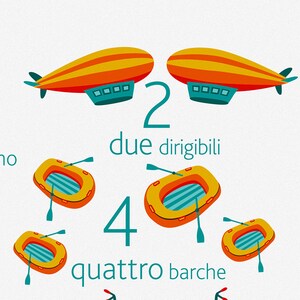 ITALIAN Transports Numbers Poster From 1 to 10 - BIG POSTER 13x19 ...