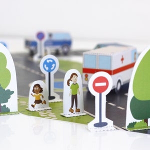 Cars Paper Toy - DIY Paper Craft Kit - Toy Car Play Mat - Etsy