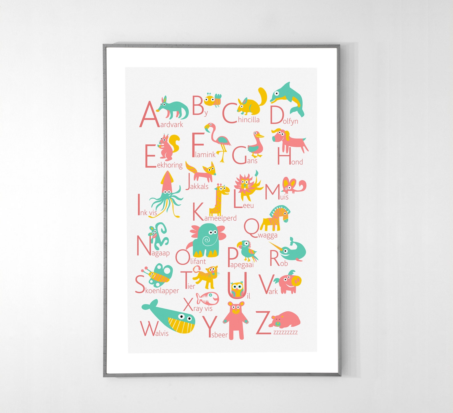 AFRIKAANS Alphabet Poster With Animals From A to Z BIG POSTER - Etsy