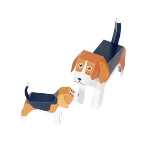 Maxi Beagle Paper Toys - DIY Paper Craft Kit - 3D Paper Animals - Etsy