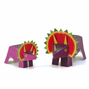 Maxi Triceratops Paper Toys DIY Paper Craft Kit 3D Paper Animals Kids ...