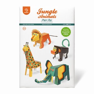 Jungle Animals Paper Toys: DIY Craft Kit - 4 Movable Animals - Etsy