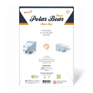 Maxi Polar Bear Paper Toys DIY Paper Craft Kit 3D Paper Animals Kids ...
