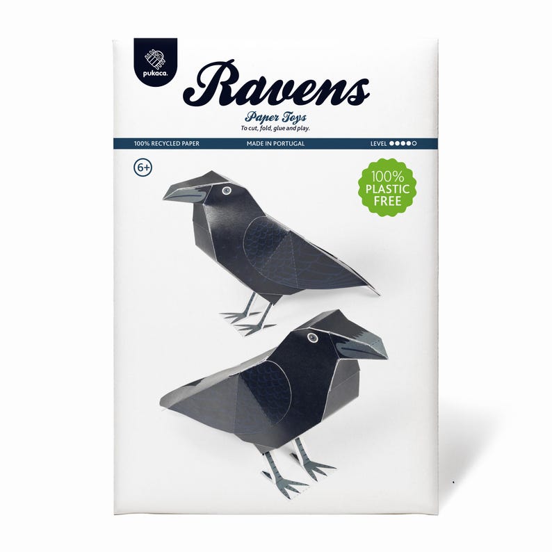 Ravens Paper Toys: DIY 3D Paper Craft Kit - Halloween Decor - Etsy