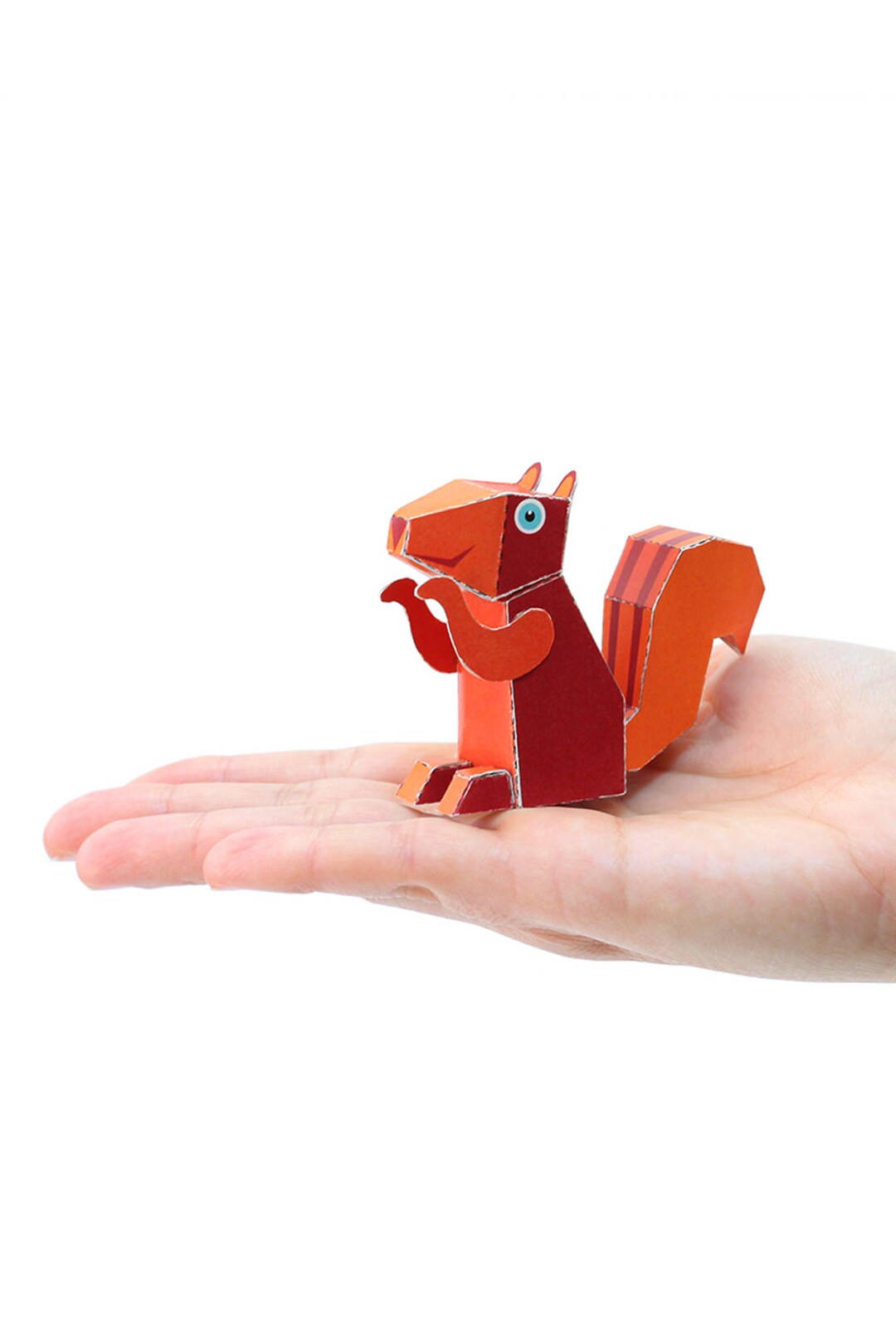 SQUIRREL Paper Craft Postcard 3D Model Paper Figure - Etsy