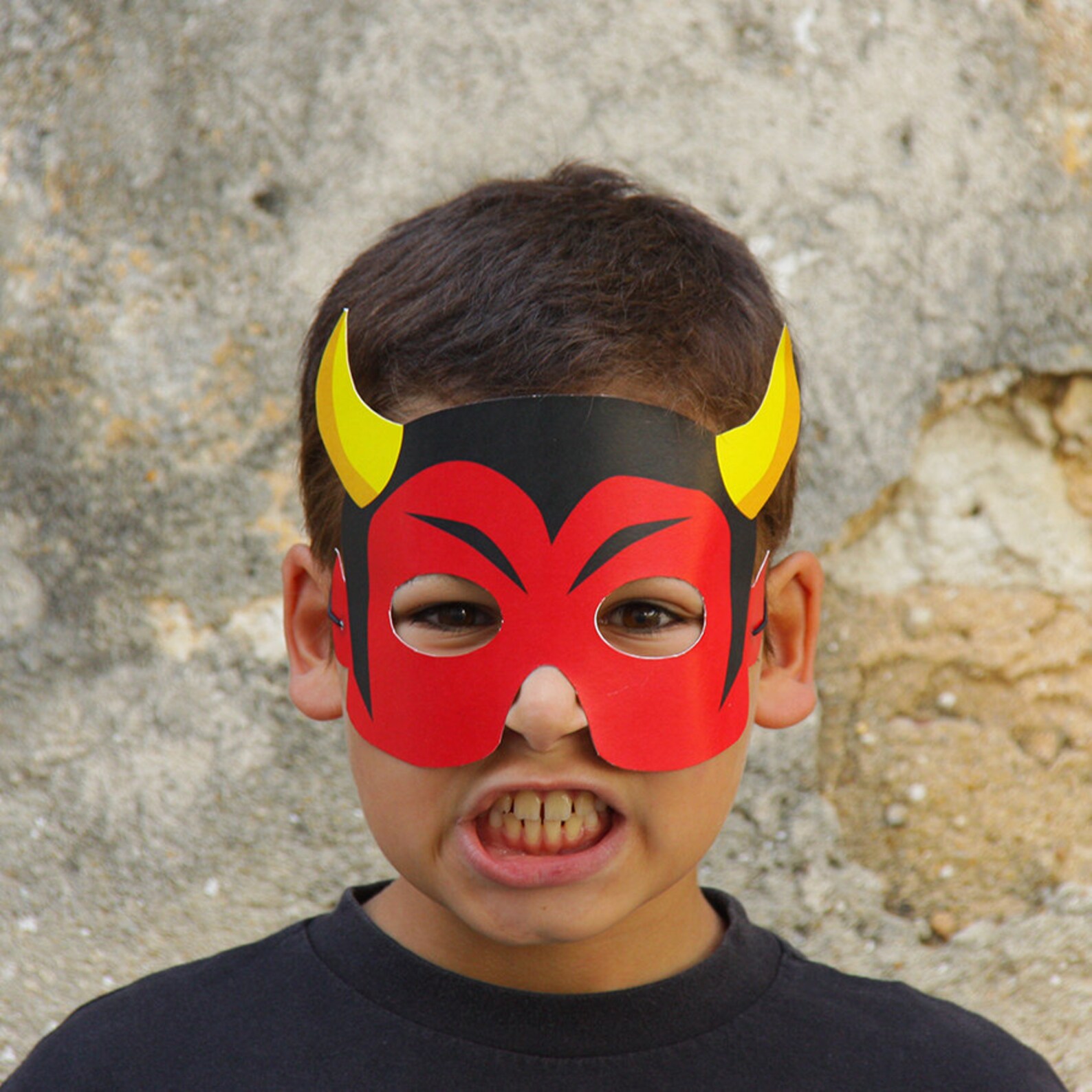 DEVIL Paper Mask - Kids Halloween Costume - Printable Mask - Etsy