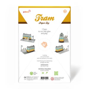Tram Paper Toy - DIY Paper Craft Kit - 3D Model Paper Figure - Etsy