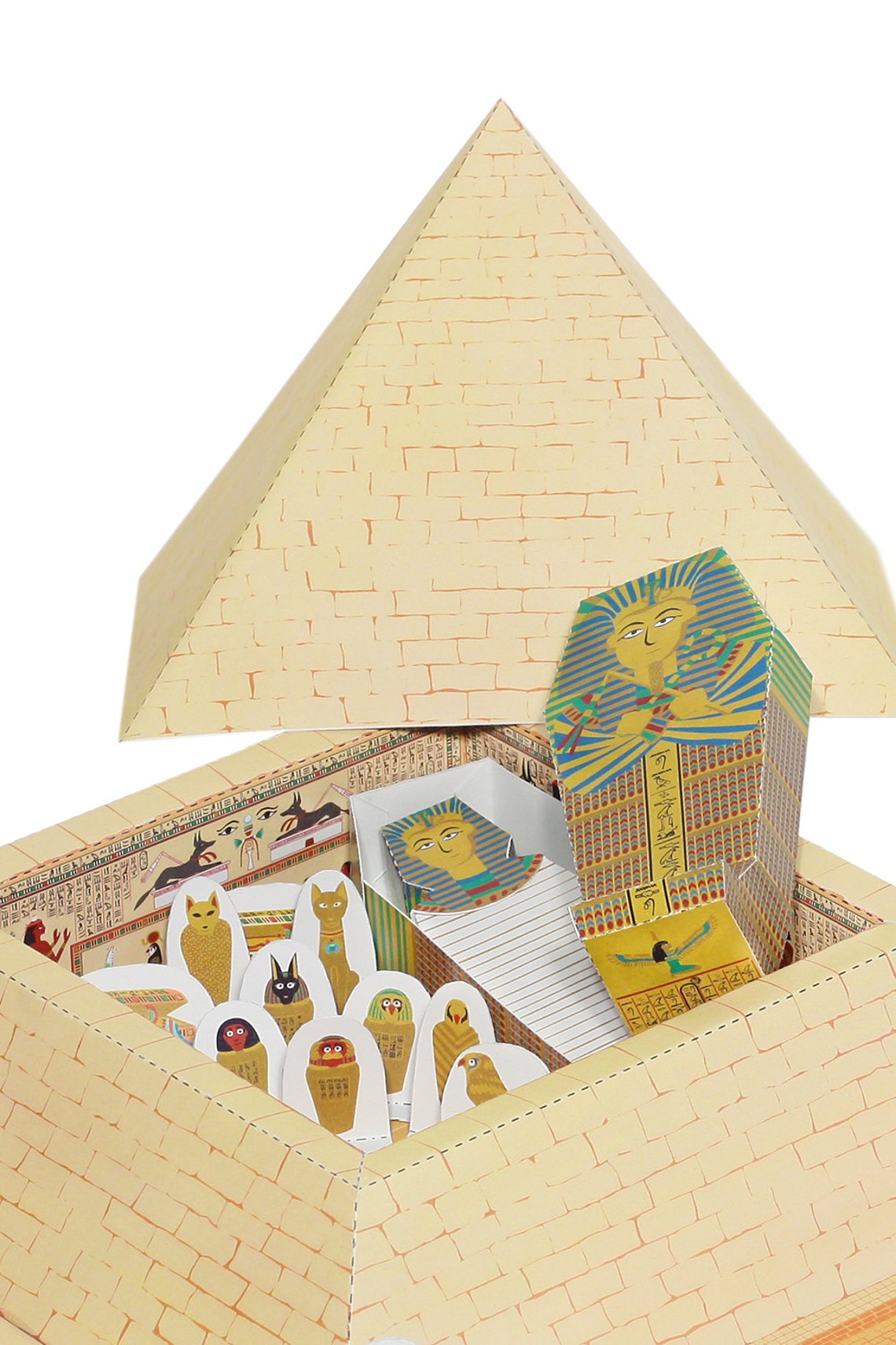 Pyramid Paper Toy DIY Paper Craft Kit 3D Model Paper - Etsy