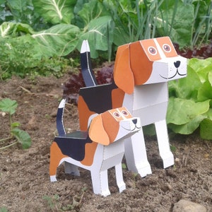 Maxi Beagle Paper Toys - DIY Paper Craft Kit - 3D Paper Animals - Etsy