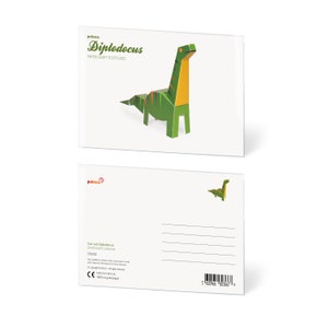 DIPLODOCUS Paper Craft Postcard — TO ASSEMBLE - Etsy