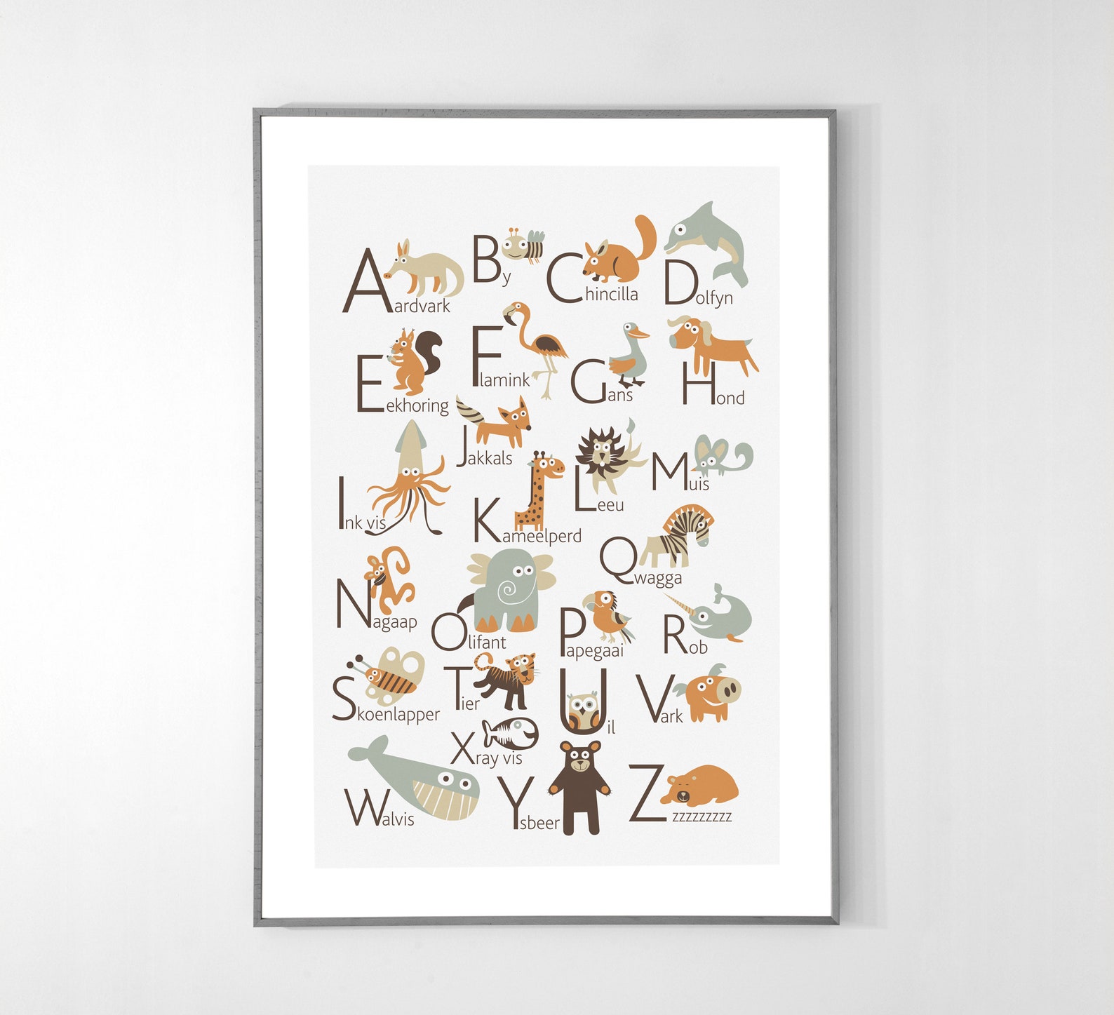 AFRIKAANS Alphabet Poster With Animals From A to Z BIG POSTER | Etsy Canada