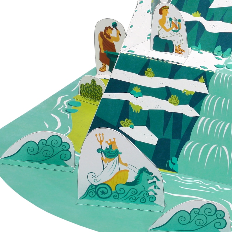 Mount Olympus Paper Toy Paper Toy DIY Paper Craft Kit 3D | Etsy