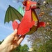 Red Dragon Paper Toy - DIY Paper Craft Kit - 3D Model Paper Figure ...